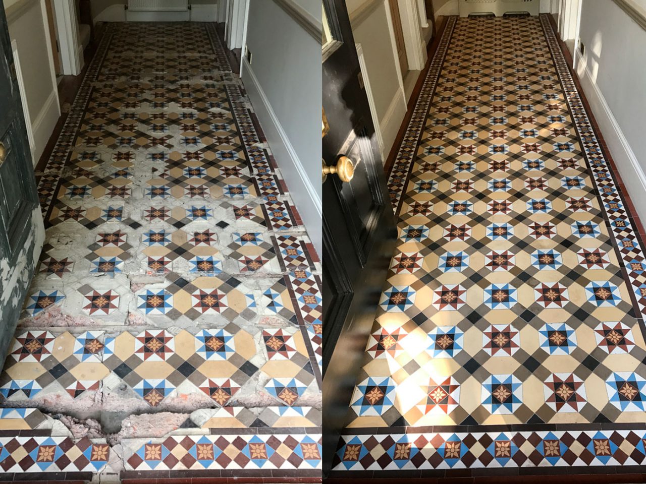 Victorian and Edwardian Floor Tile Restoration - Dempster Mosaic